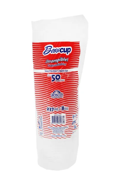 Caja Vaso Bosscup No.8 (237 ml) 20P/50V - SCG – MayoreoTotal