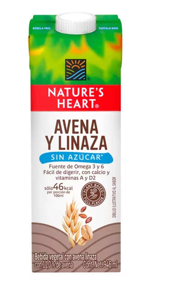 Nature's Heart Bebida de Avena y Linaza 6 de 946 ml - KOZ – MayoreoTotal