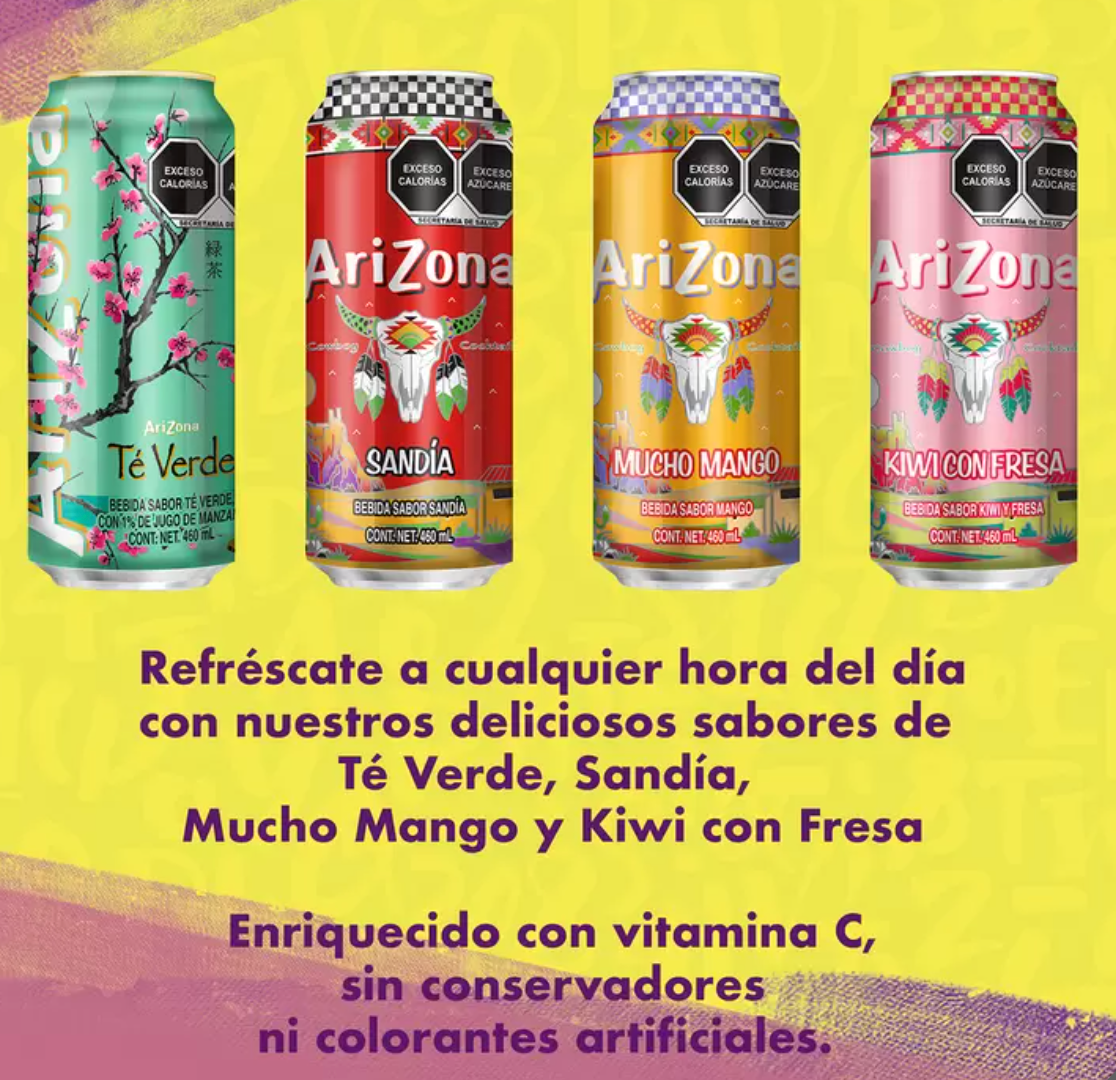Arizona Té Sabores Surtidos 24 latas de 460 ml - KOZ – MayoreoTotal