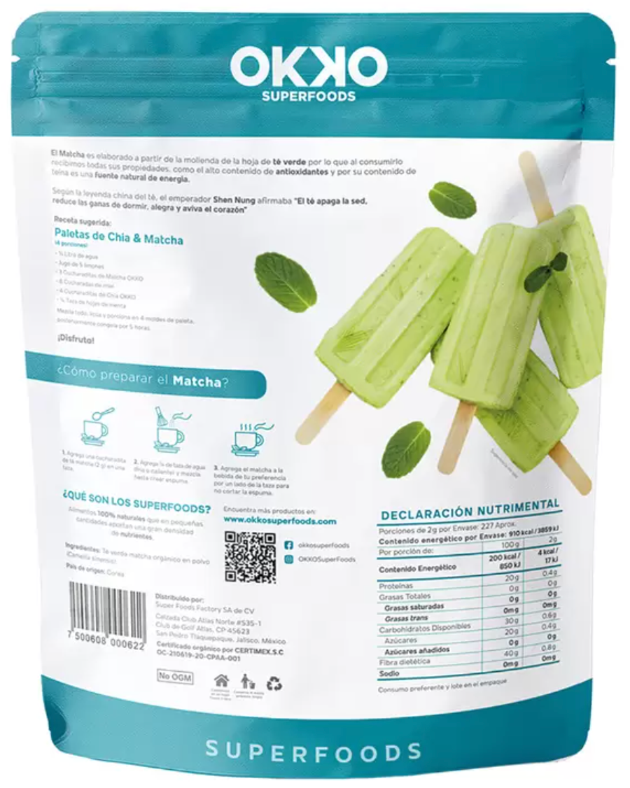 Okko Matcha Té Verde 454 grs - KOZ – MayoreoTotal