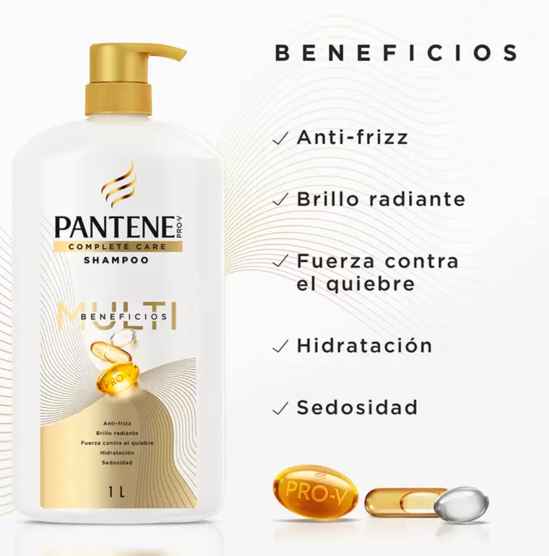 Pantene Pro-V Shampoo Complete Care Multi-Beneficios 1 L - KOZ ...