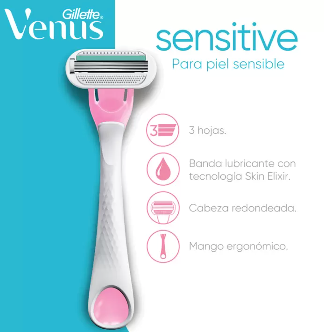 Gillette Venus Sensitive Rastrillo para Afeitar Desechable 15 piezas ...