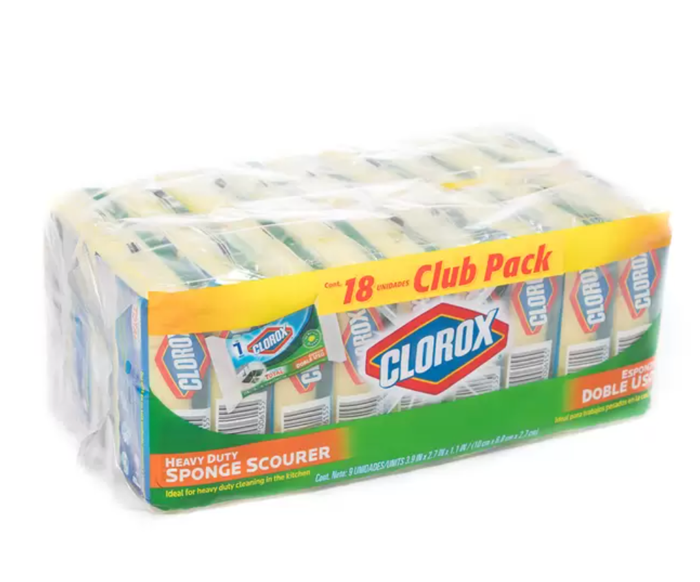 Clorox Esponjas Doble Uso 18 piezas - KOZ – MayoreoTotal