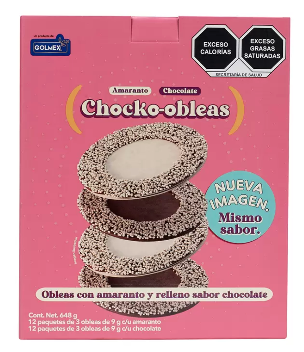 Chocko Obleas con Relleno Sabor a Chocolate 24 piezas de 27 grs - KOZ ...