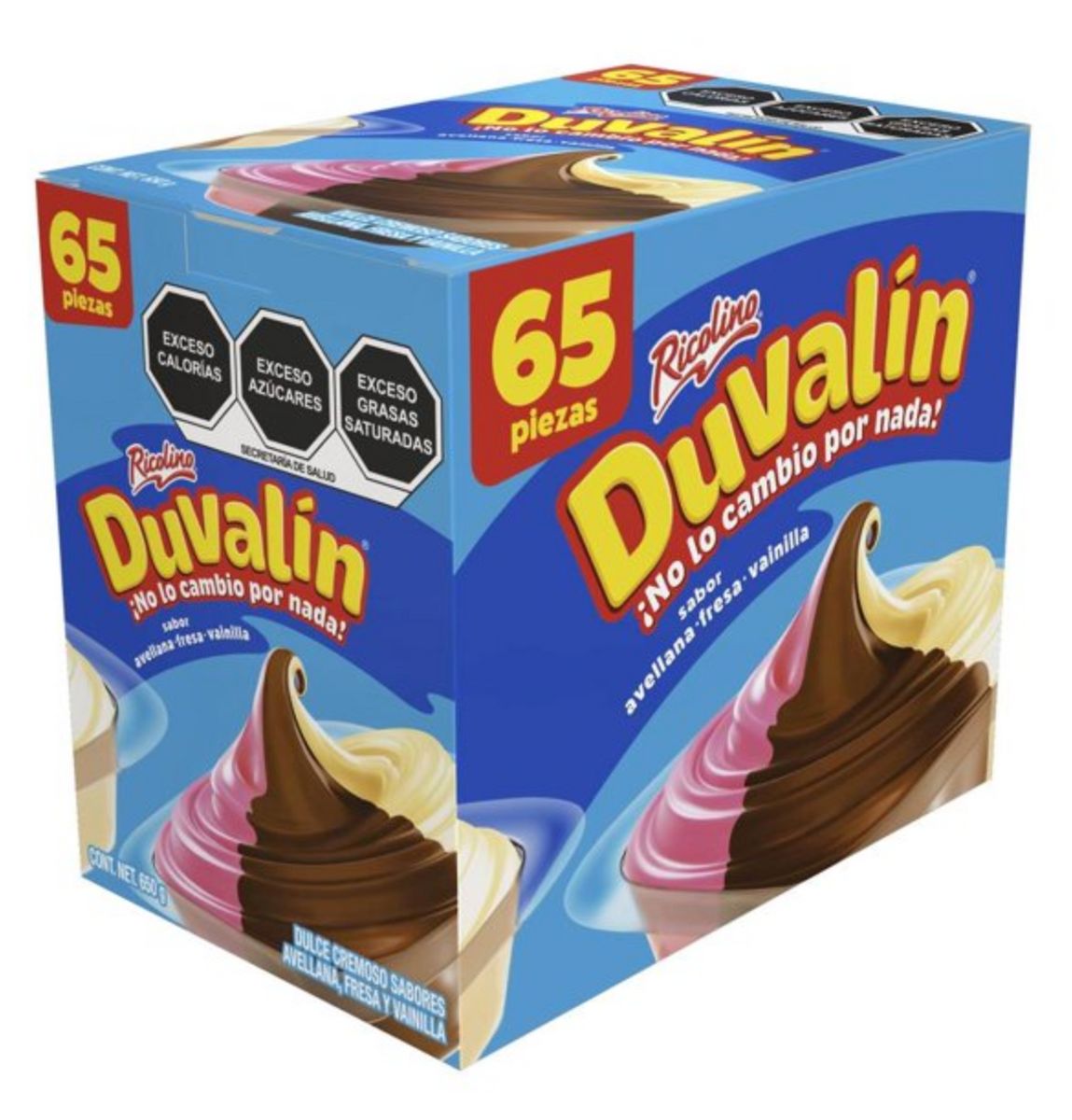 Dulce Cremoso Duvalín Ricolino Trisabor Cajilla con 65 pzas -ZK ...