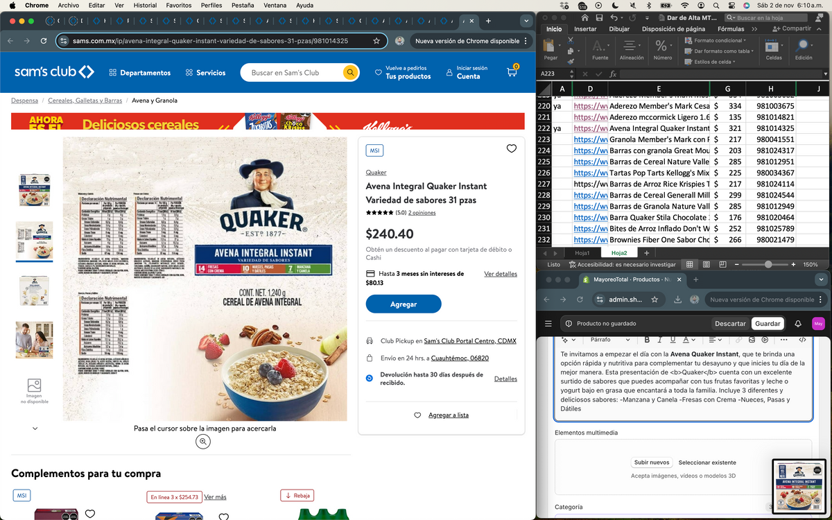 Avena Integral Quaker Instant Variedad de sabores 31 pzas -ZK ...