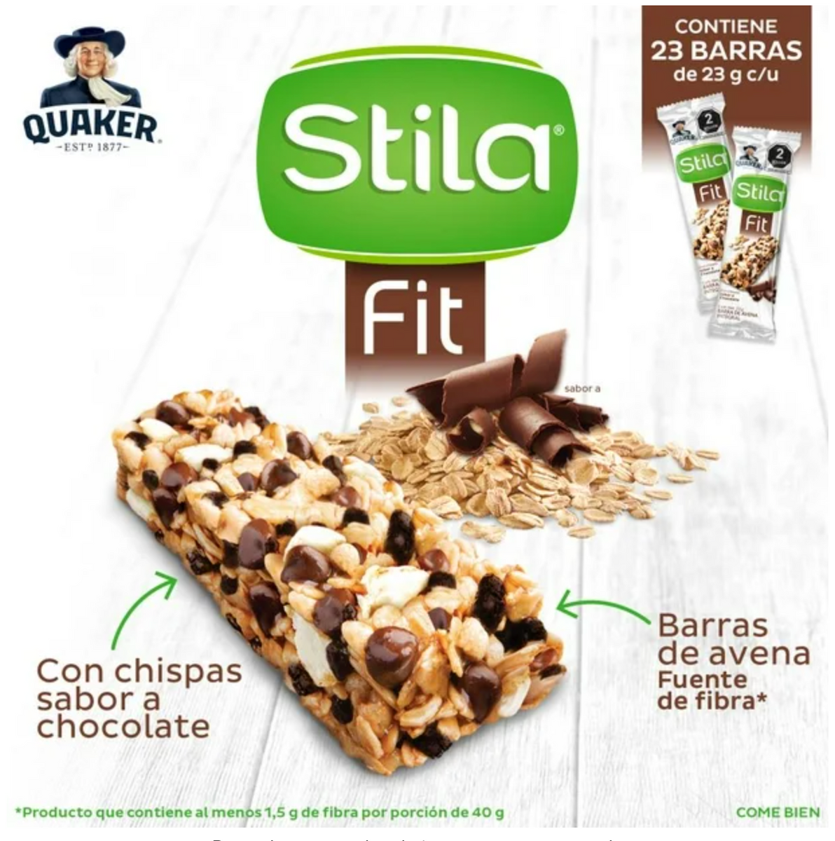 Barra Quaker Stila Chocolate 23 pzas de 23 g c/u - ZK – MayoreoTotal