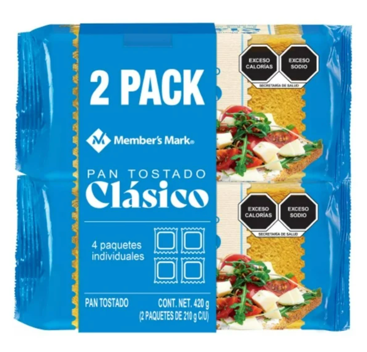 Pan Tostado Member's Mark Clásico 2 pzas de 210 g c/u -ZK – MayoreoTotal