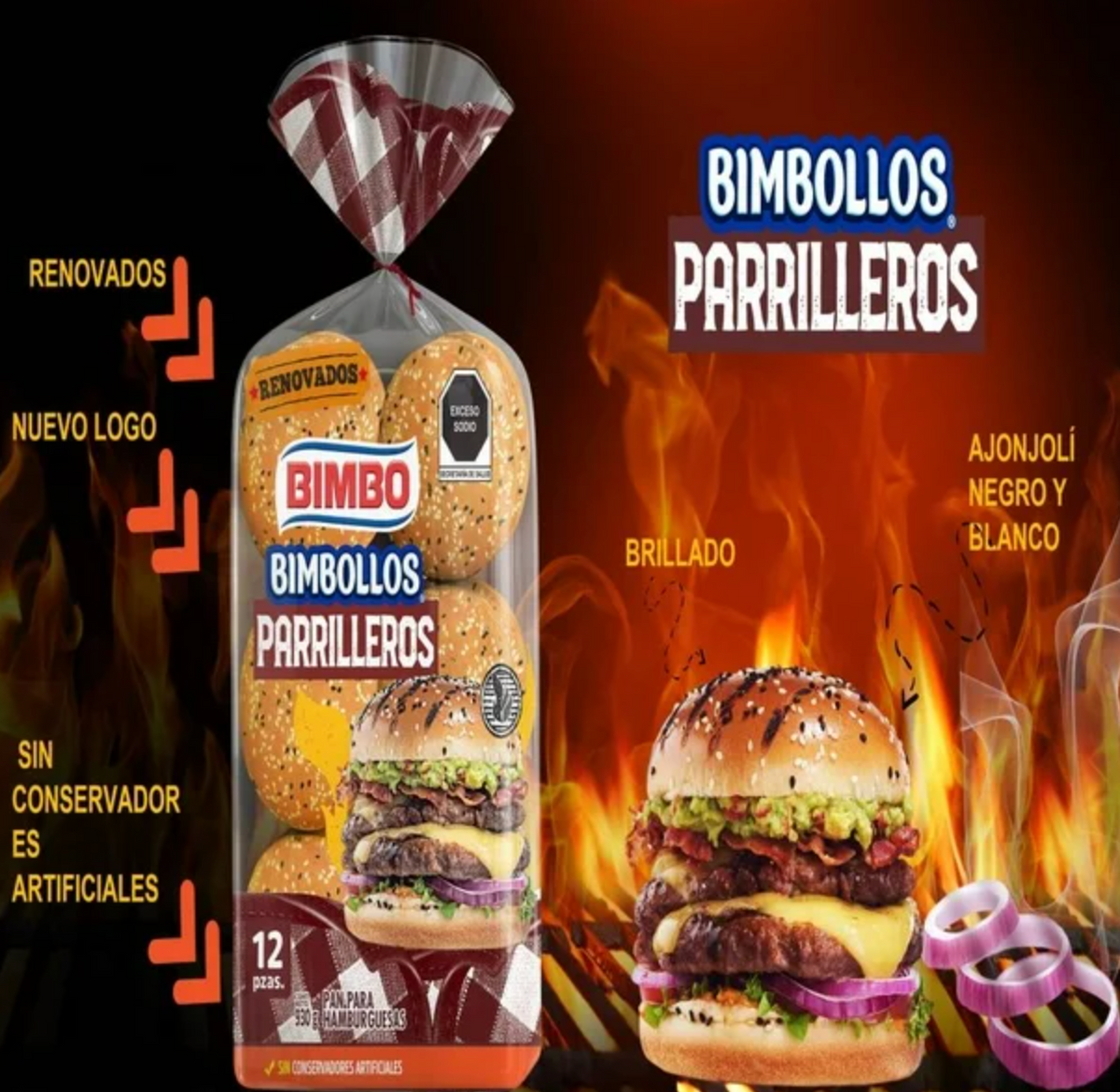 Bimbollos Parrilleros Bimbo 12 pzas - ZK – MayoreoTotal
