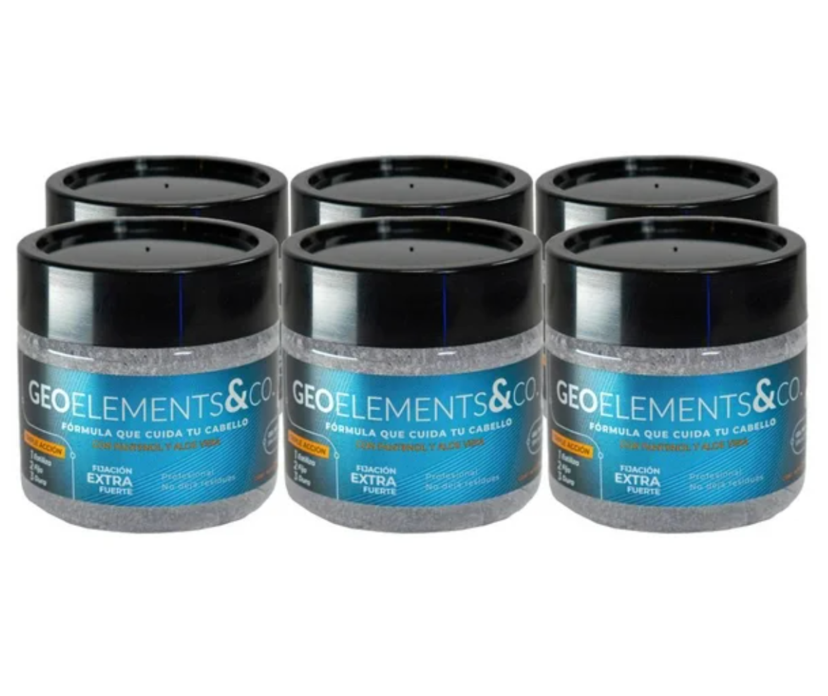 Gel para Cabello GEO ELEMENTS 6 pzas de 250 ml c/u - ZK – MayoreoTotal