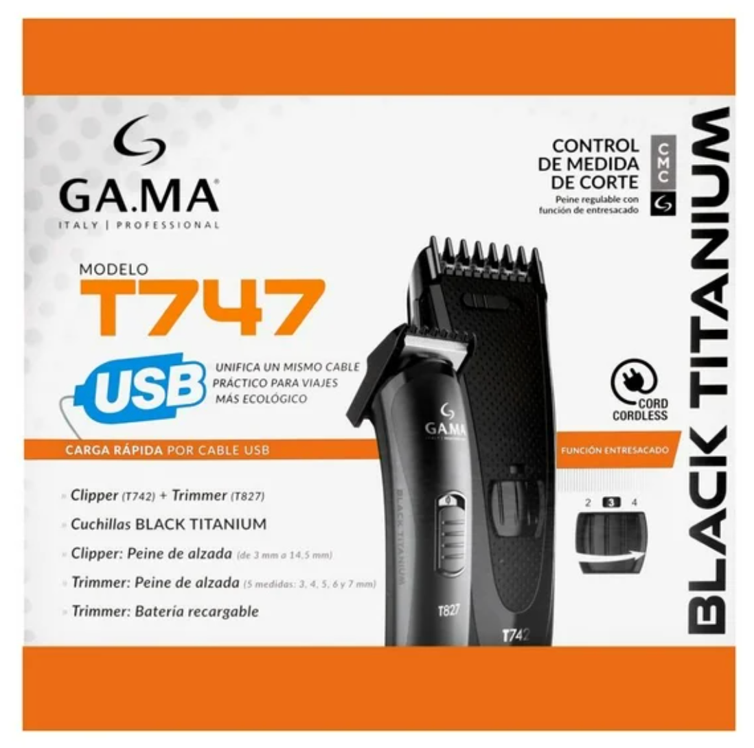 Kit Recortador GA.MA Italy Professional Clipper + Trimmer - ZK ...