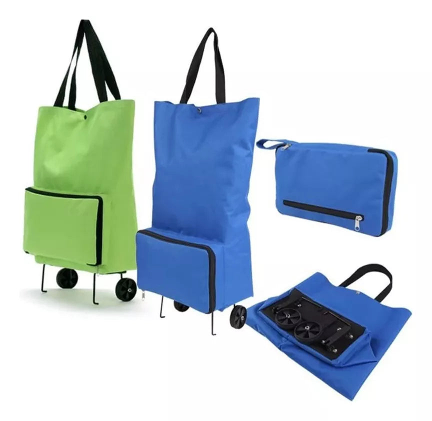 BOLSA DE COMPRAS PLEGABLE CON RUEDAS - DRO – MayoreoTotal