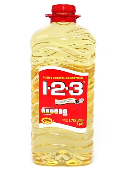 Aceite comestible 1-2-3 de 3.785L 4 piezas - SCG – MayoreoTotal
