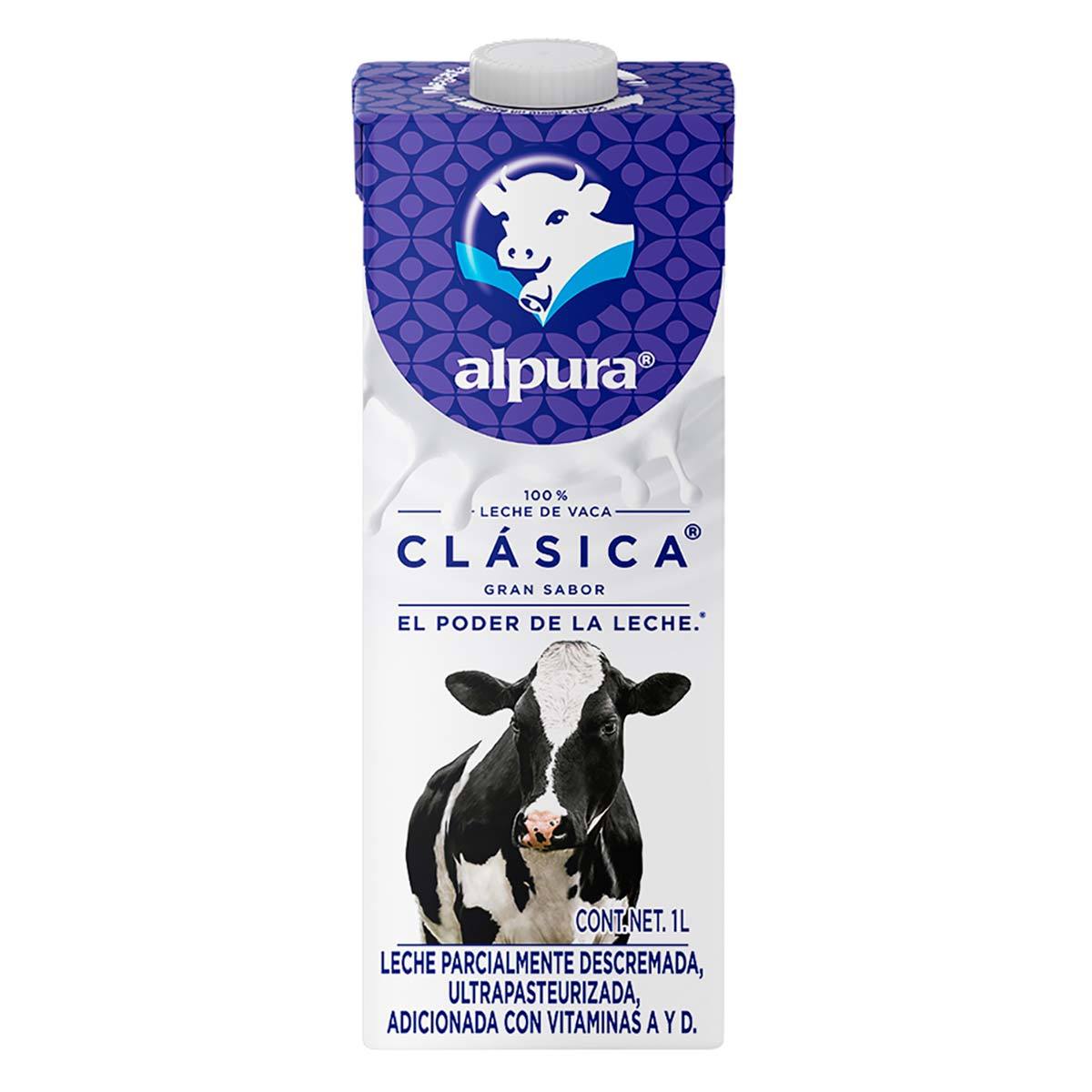 Caja de leche Alpura Clásica azul 12P/1L – MayoreoTotal