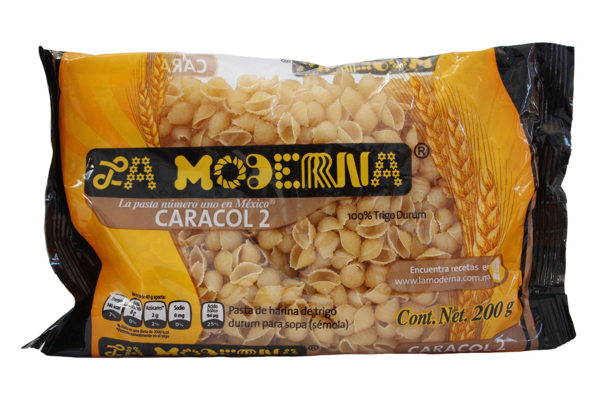 Caja Sopa Moderna Caracol No.2 La Moderna 200G/20P - SCG – MayoreoTotal