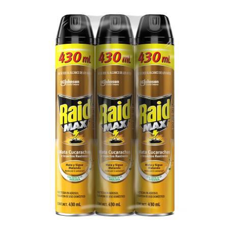 Raid Max 3 Pzas de 430 Ml - ZK – MayoreoTotal
